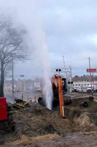 Water line broken during construction work | Local News | cadillacnews.com