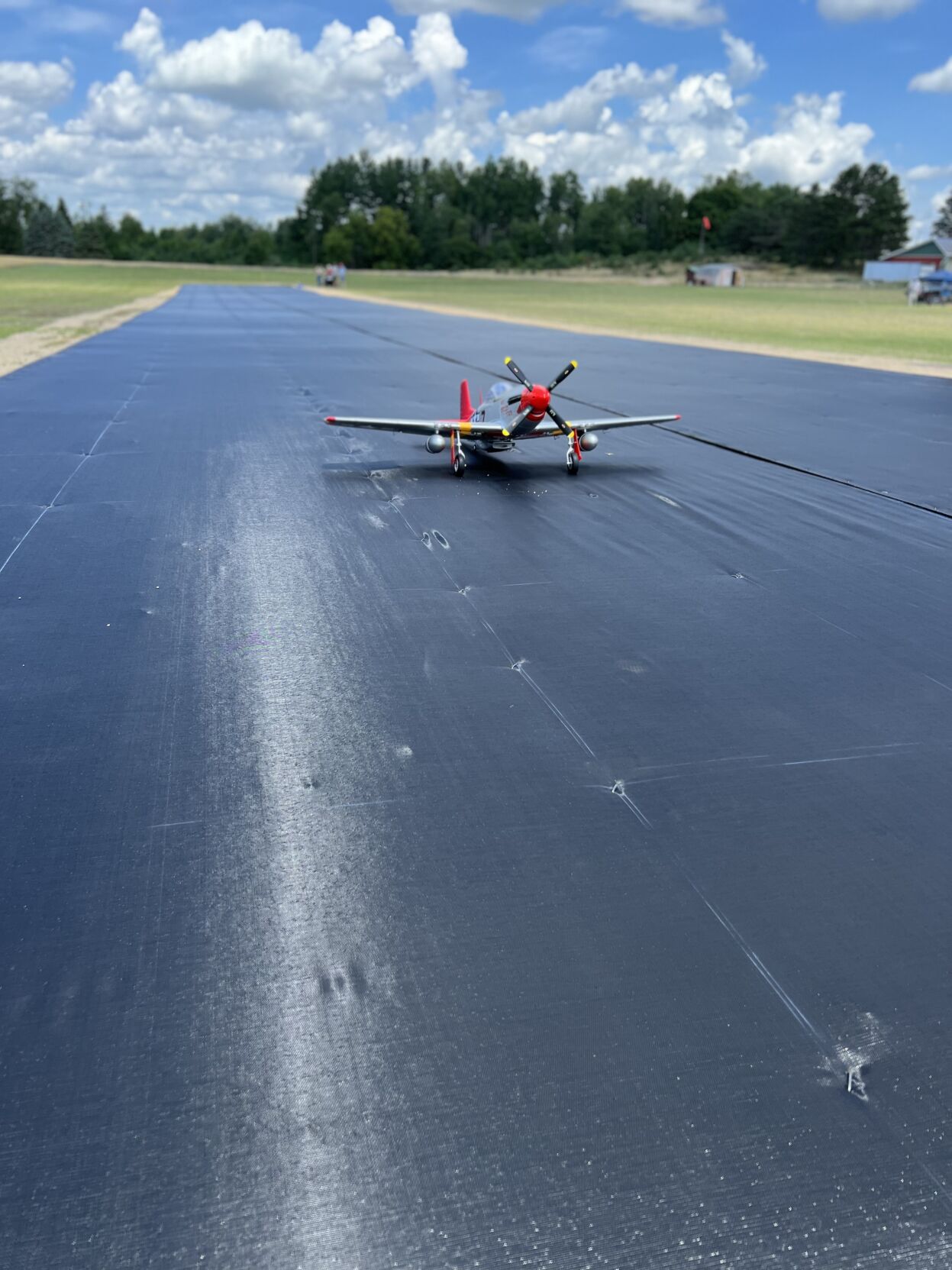 Remote controlled aircraft club installs geotextile runway for jet use ...