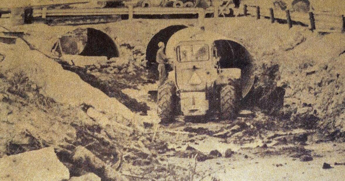 Eroding culvert originally installed as part of Giantway expansion ...