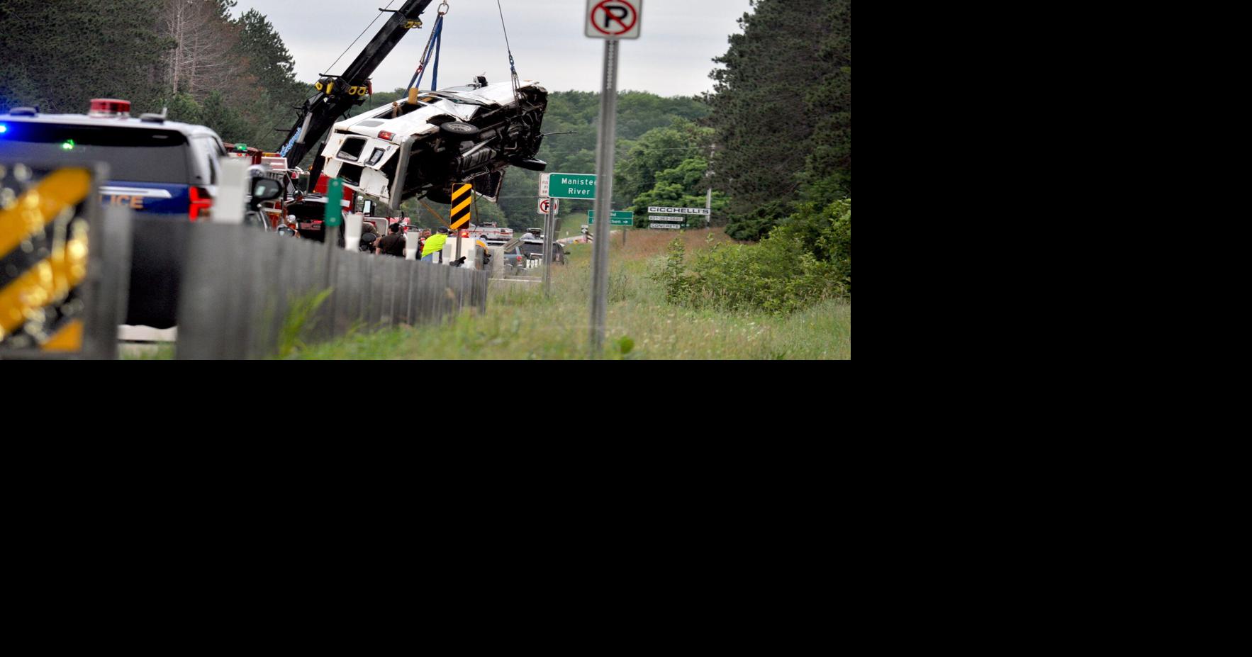 Interlochen man dies after van smashes through guardrail, lands in ...