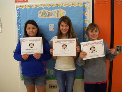 Manton Students/Writers of the Month | Local News | cadillacnews.com