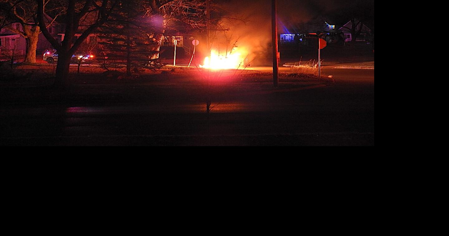 High-speed crash sparks fire, Cadillac power outage after Alma man hits ...