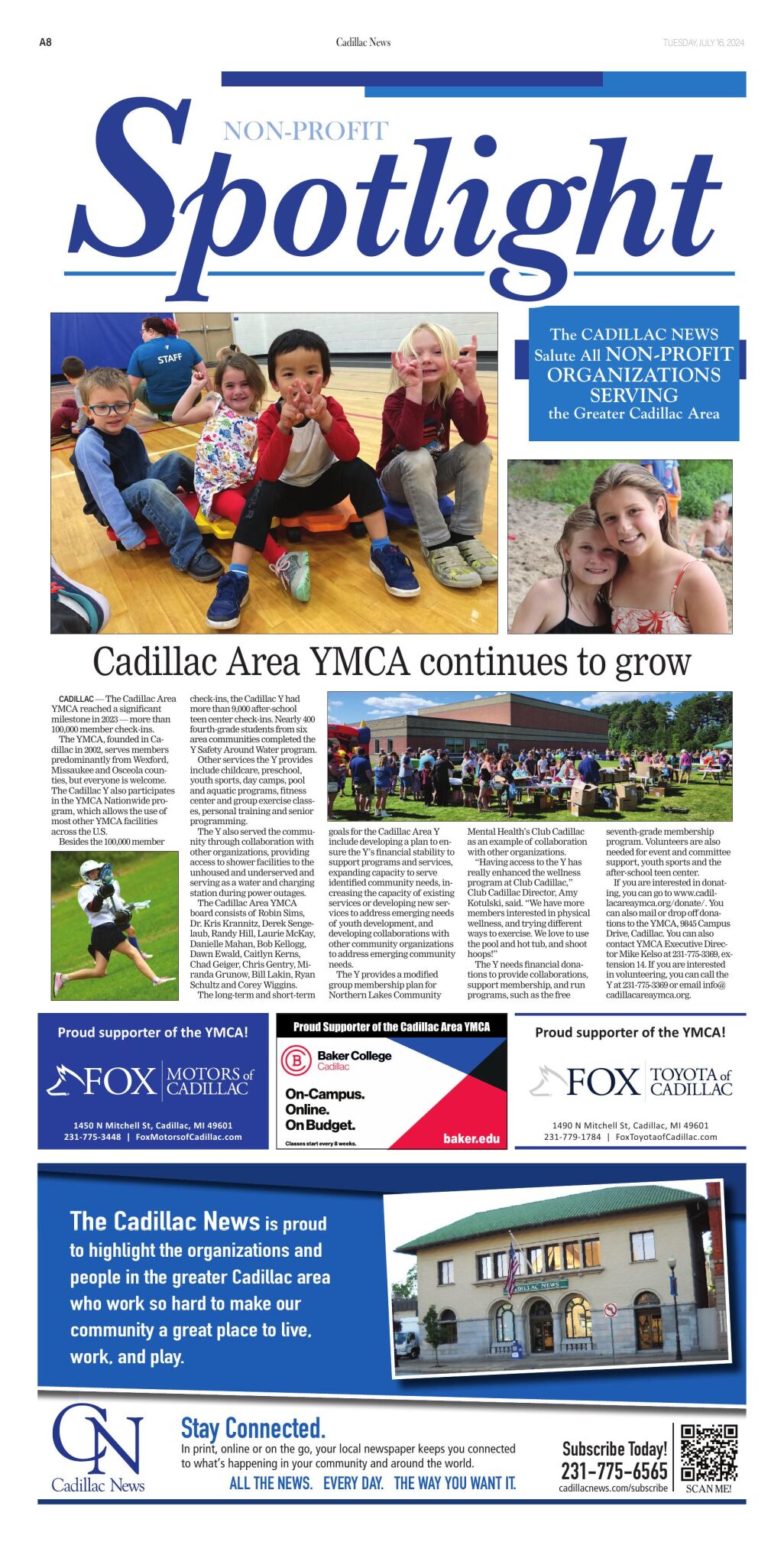 Non Profit Spotlight July 2024 | Non-Profit Spotlight | cadillacnews.com