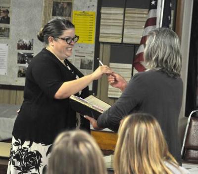Manton swears in new clerk Jessica Schisser to replace retiring Teresa ...