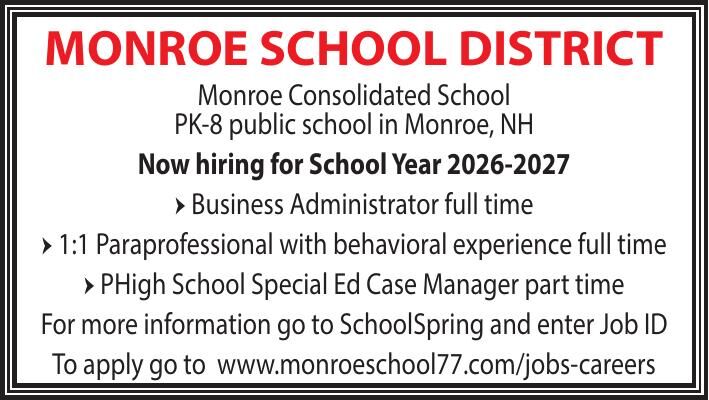 MONROE SCHOOL DISTRICT - 87499 | Jobs | caledonianrecord.com