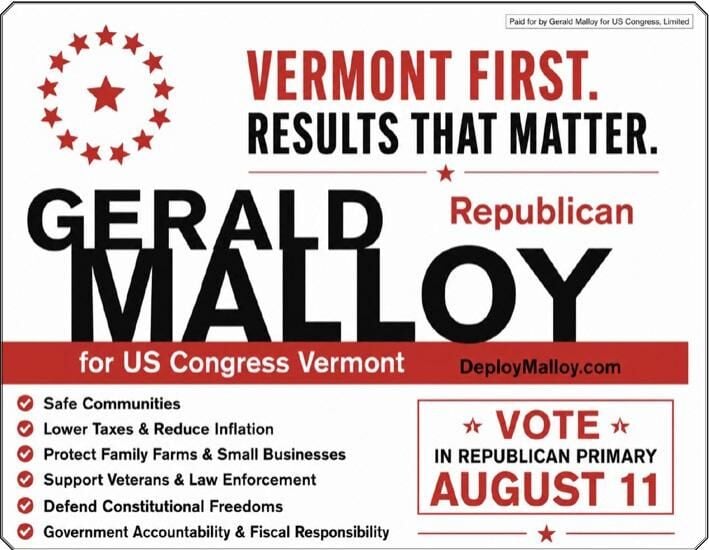 STATE SENATE GERALD MALLOY - 87901 | Ads | caledonianrecord.com