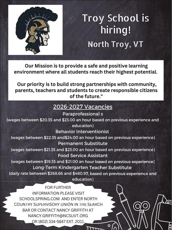 TROY SCHOOL DISTRICT - 87739 | Jobs | caledonianrecord.com