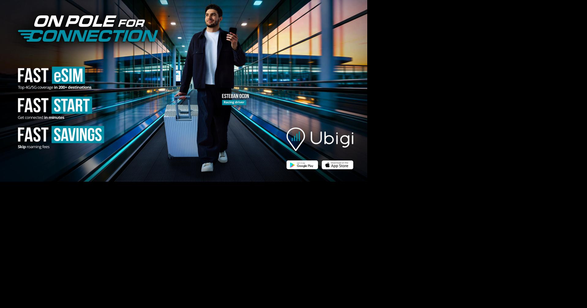 Esteban Ocon Named Global Ambassador for Ubigi Travel eSIM Service ...