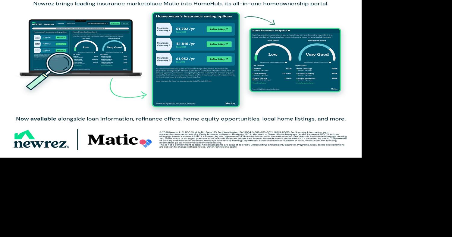 Newrez Partners With Matic to Offer Instant, Personalized Insurance ...