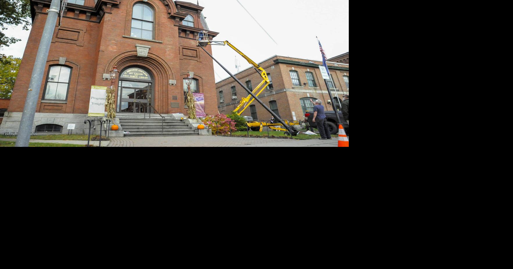 New Flagpole Positioned Outside Athenaeum | Local News ...