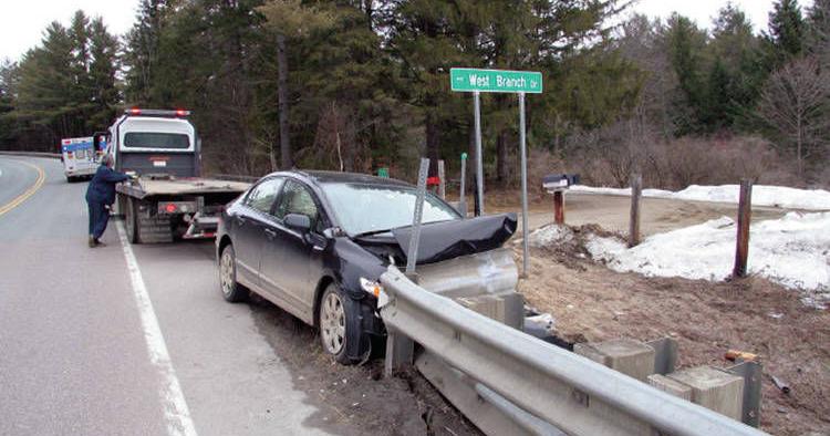 Car Crashes Into Guard Rail | Local News | caledonianrecord.com