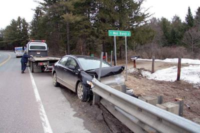 Car Crashes Into Guard Rail | Local News | caledonianrecord.com