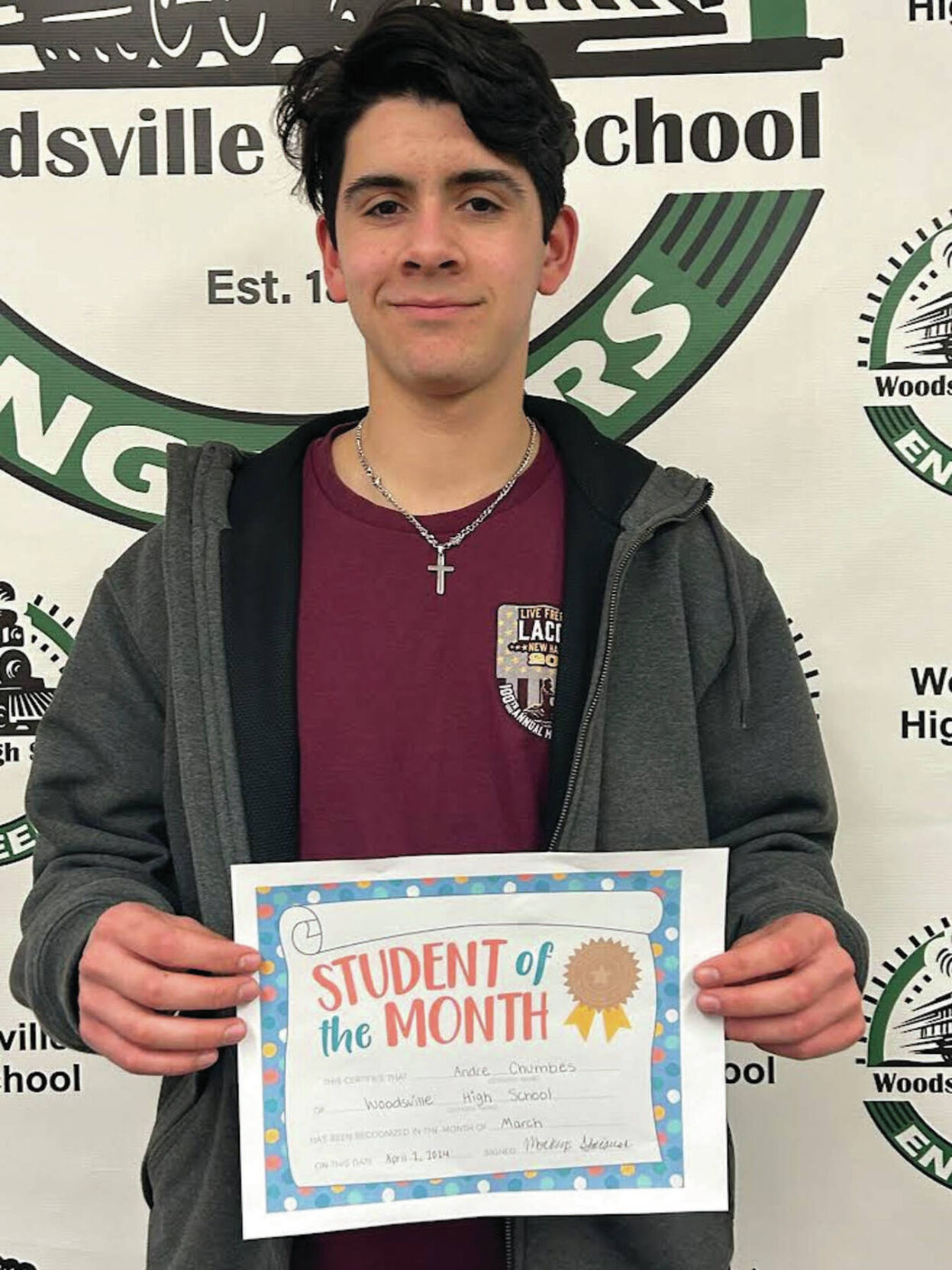 Andre Chumbes Named March Student Of The Month At WHS | Education news ...