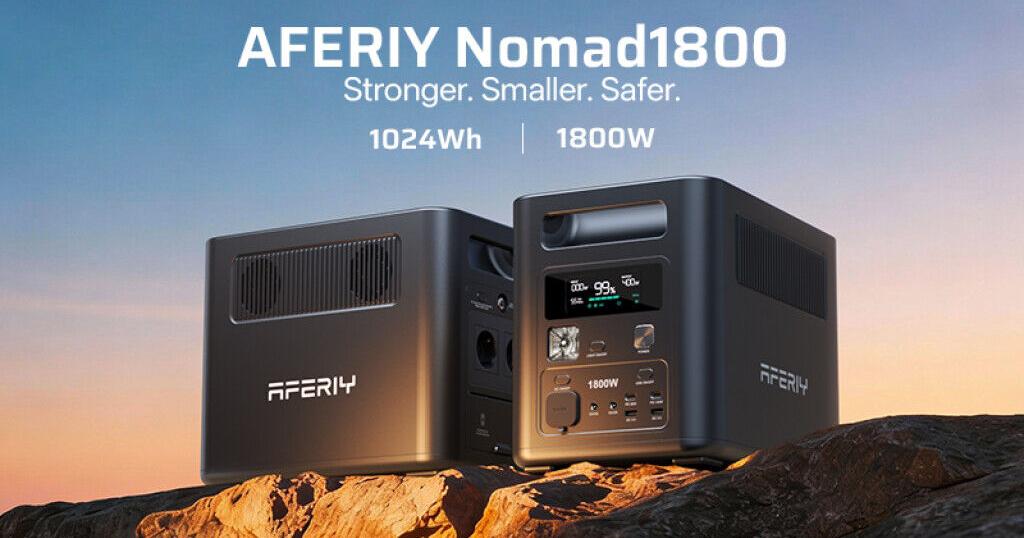 AFERIY Unveils Next-Generation Portable Power Station Nomad1800 at CES ...