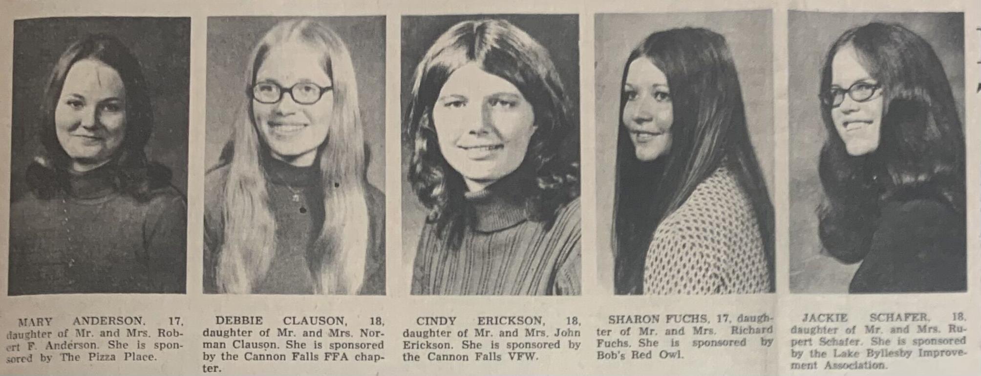 Yesteryear: 11 vie for Miss Flame of Cannon Falls | Local News ...