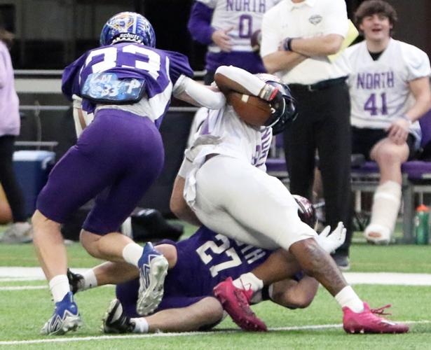 Dylan Banks competes in MN High School Football Senior All-Star Game ...