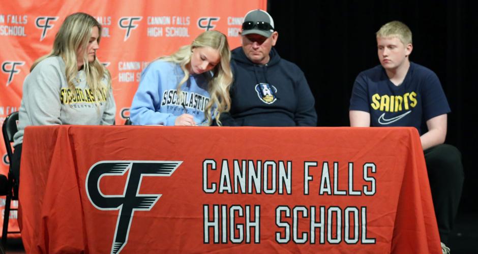 Four Cannon Falls athletes make their collegiate commitments official ...