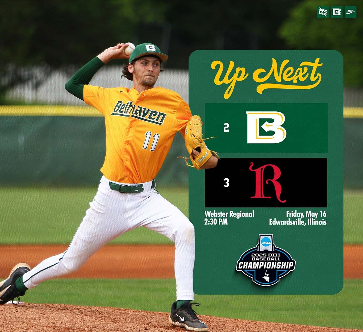 Belhaven opens 2025 DIII Baseball Championship against Rhodes College ...
