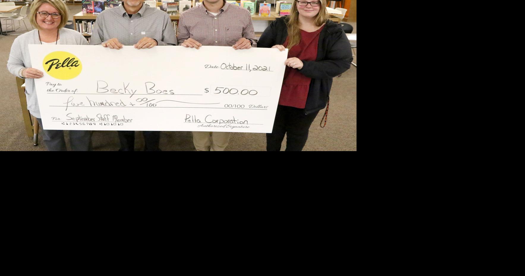 Pella honors CHS English teacher Boes | News | carrollspaper.com