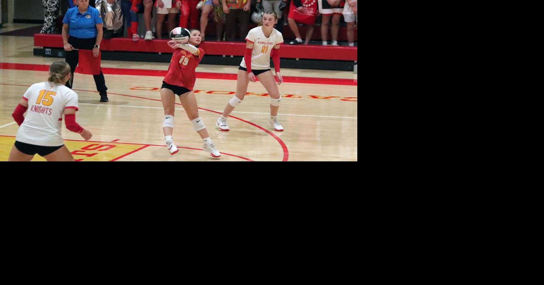 Junior Kaylie Simons digs a ball against Des Moines Christian | Sports ...