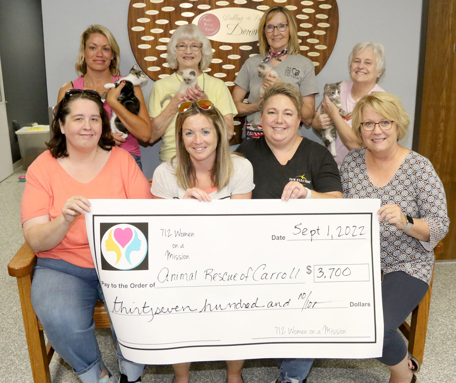 712 Women on a Mission donates to Animal Rescue | News | carrollspaper.com