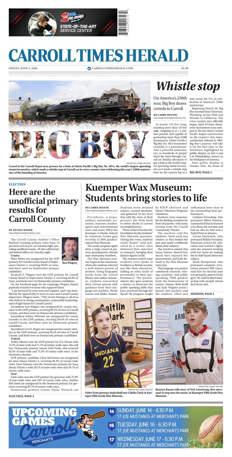 Page A1 | e-Edition | carrollspaper.com