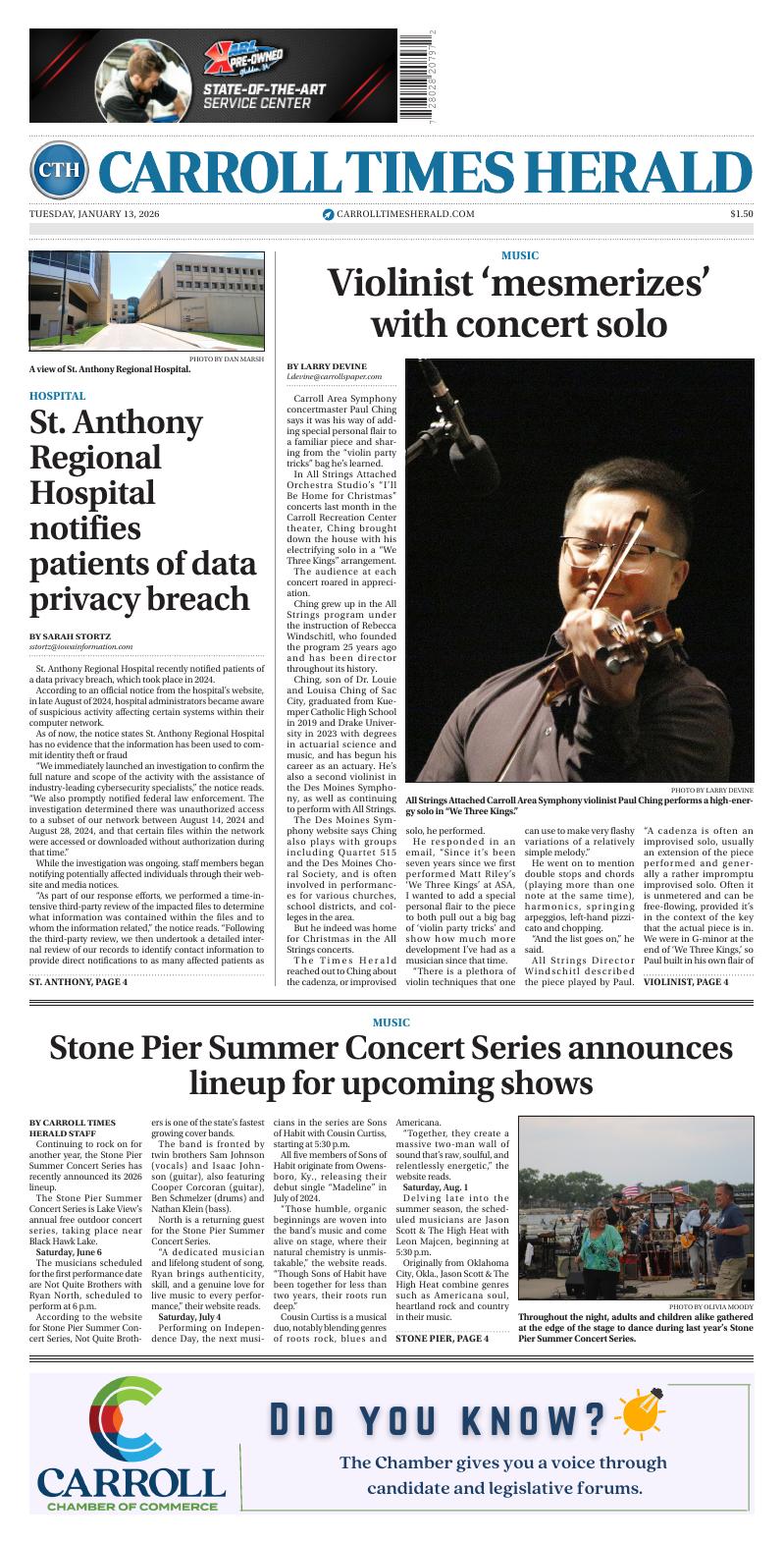 Page A1 | e-Edition | carrollspaper.com