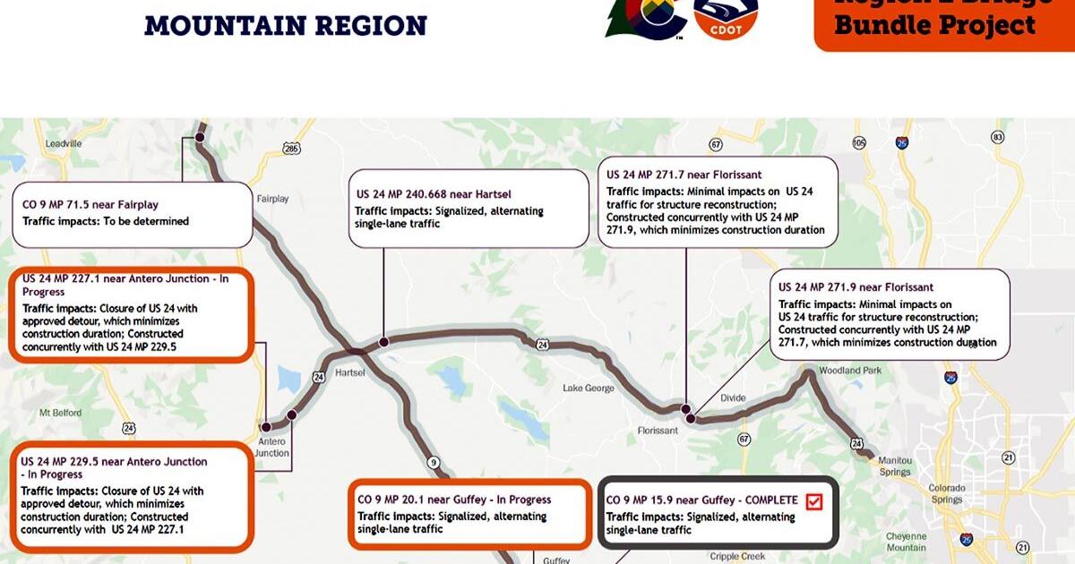 U.S. 24 structure work begins near Antero Junction | Free Content ...