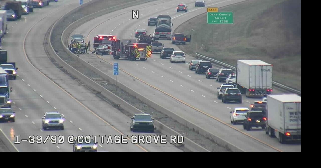 Rollover crash on NB I-39/90 near Badger Interchange cleared | Local ...