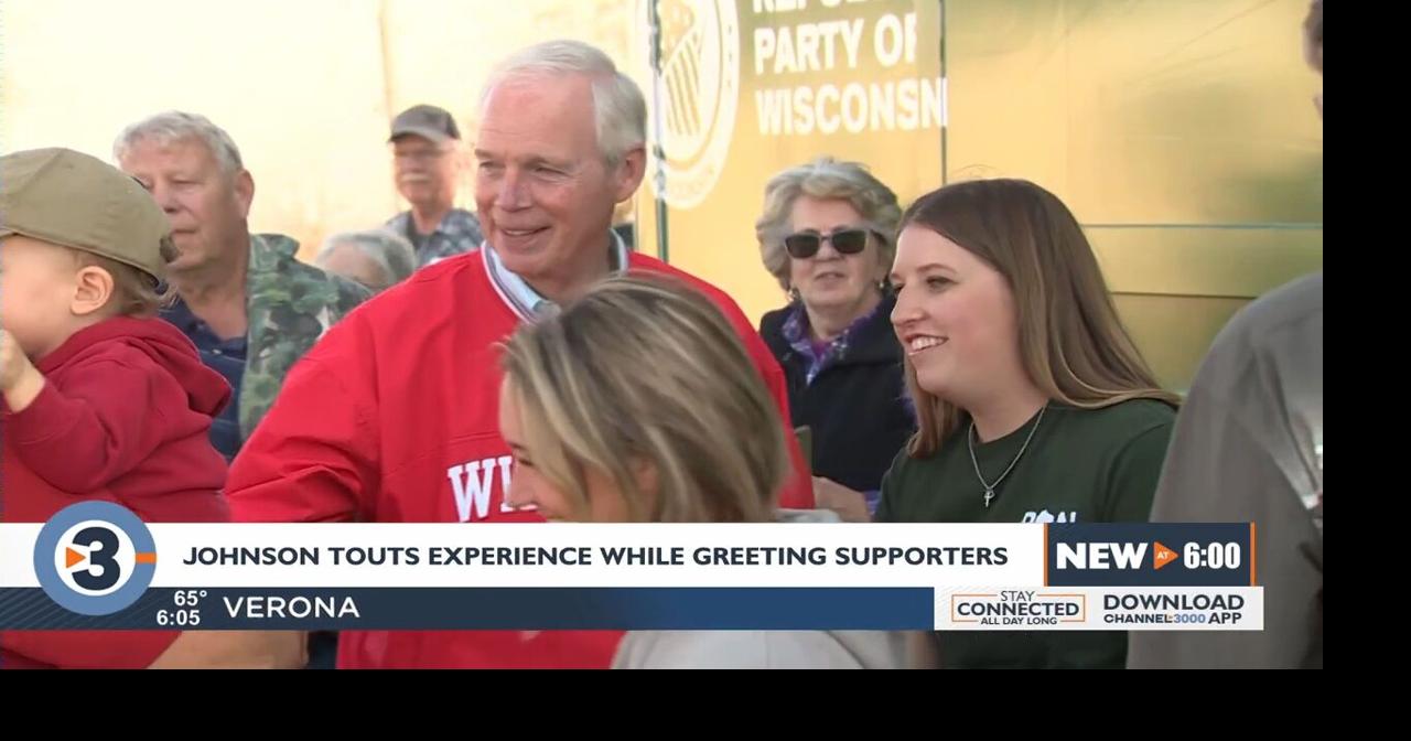 Johnson stops in southern Wisconsin on bus tour ahead of election ...