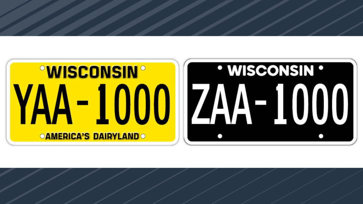 Wisconsin unveils new blackout and retro yellow license plates | News ...