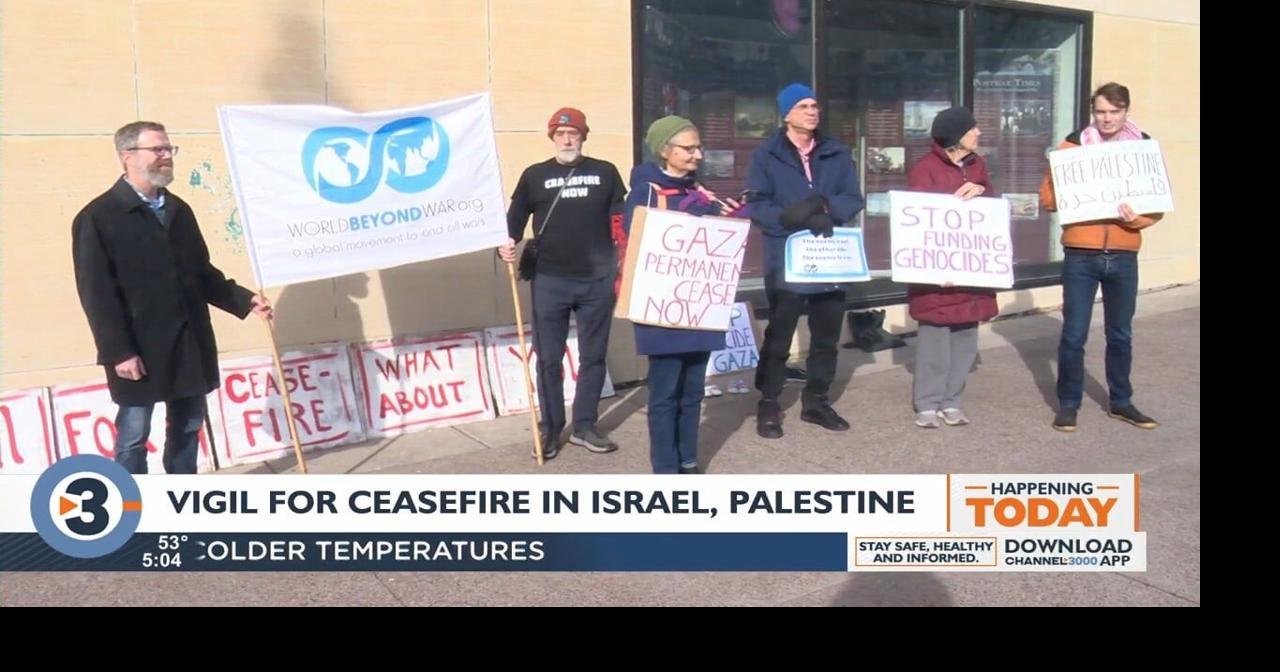 Demonstrators urge Baldwin to publicly support ceasefire in Israel ...