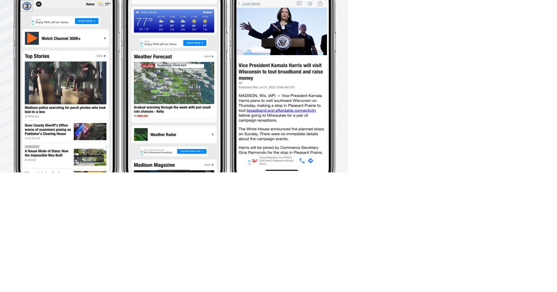 Channel 3000/News 3 Now launches new mobile app | About Us ...