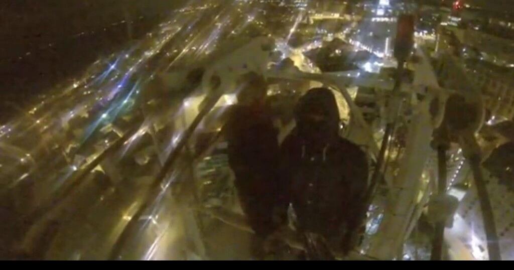 Video shows pair climbing crane in downtown Madison | Crime news ...