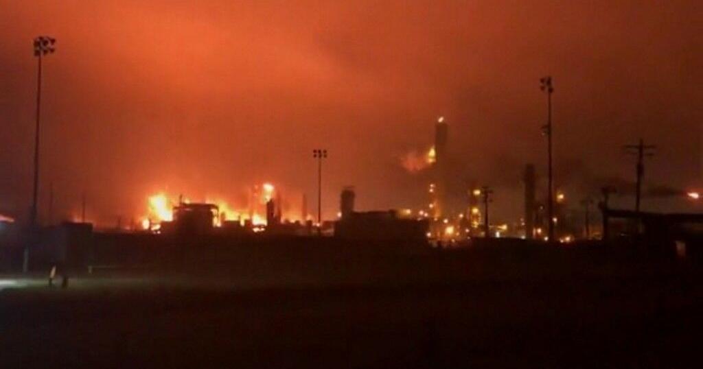 Day after explosions, Texas chemical plant fire continues to burn ...