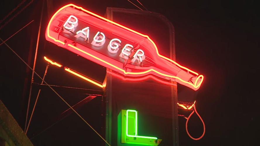 ‘It’s timeless’: Vintage neon Badger Liquor Shop sign glows over State ...