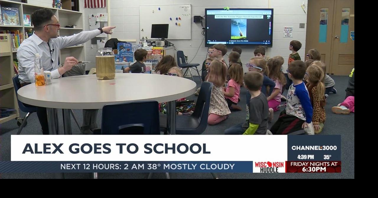 Meteorologist Alex Harrington goes back to school to teach kids about ...