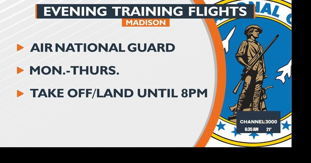 Wisconsin Air National Guard conducting evening training flights in ...