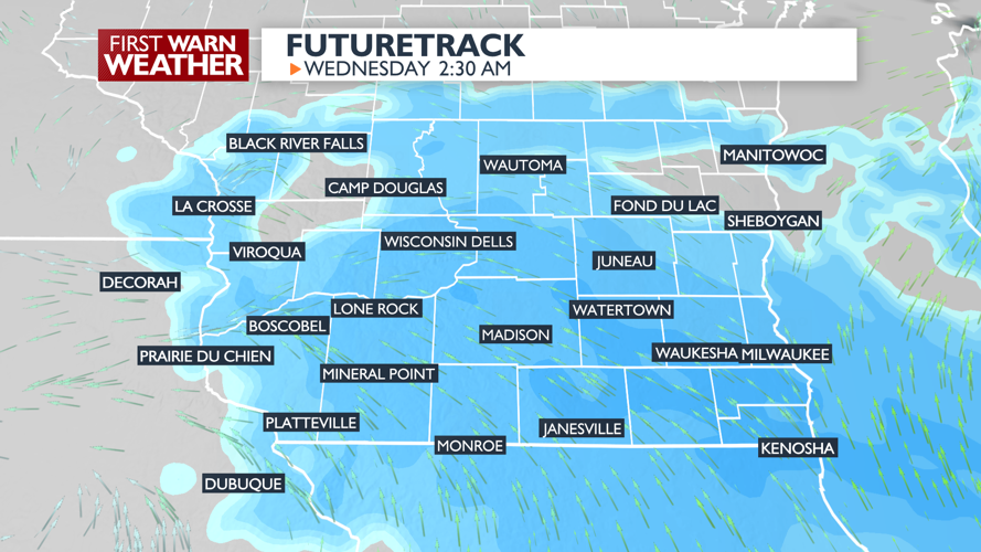 Light snow Sunday night, ALERT DAY conditions Monday and Tuesday for ...
