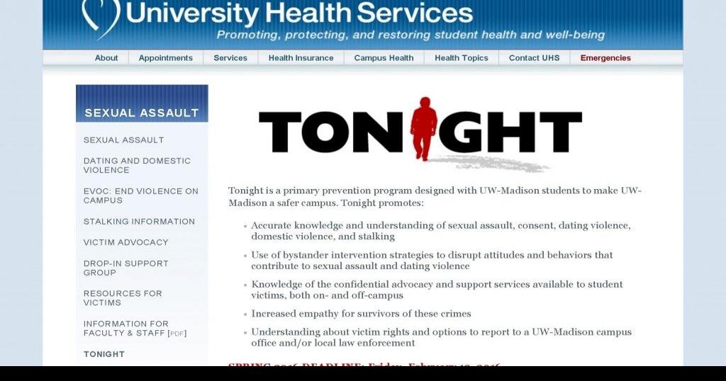 UW-Madison plans to replace “Tonight” sexual assault program | Local ...