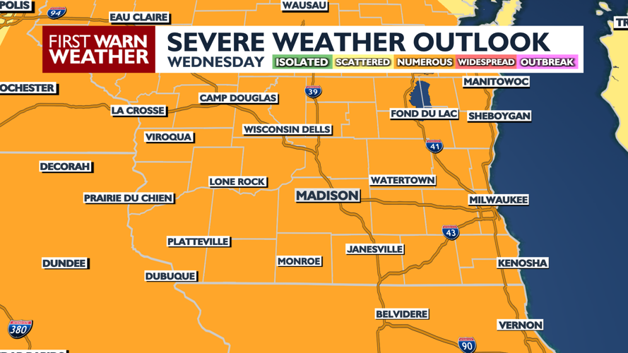 Multiple rounds of storms expected, ALERT DAY conditions Wednesday and ...