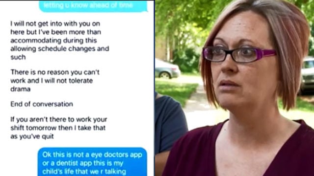 Heartless text messages sent to worker with child on life support lead ...