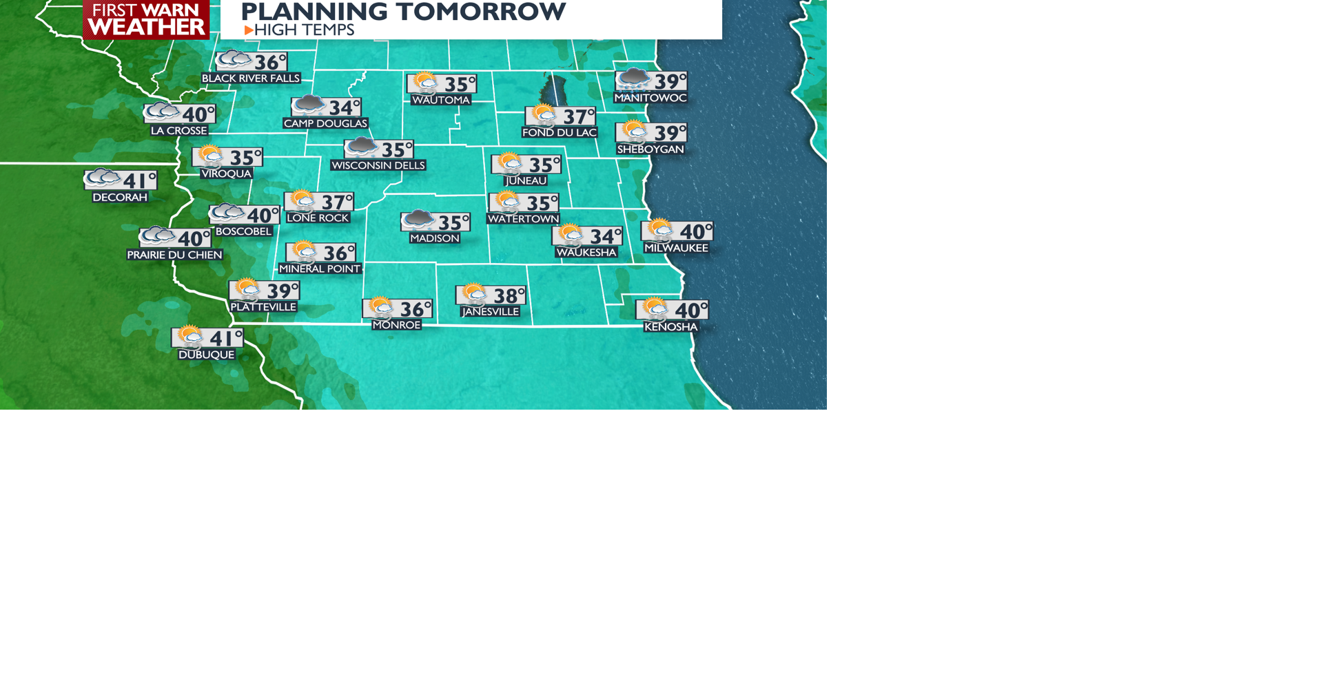 Tomorrow - High Temps.png | | channel3000.com