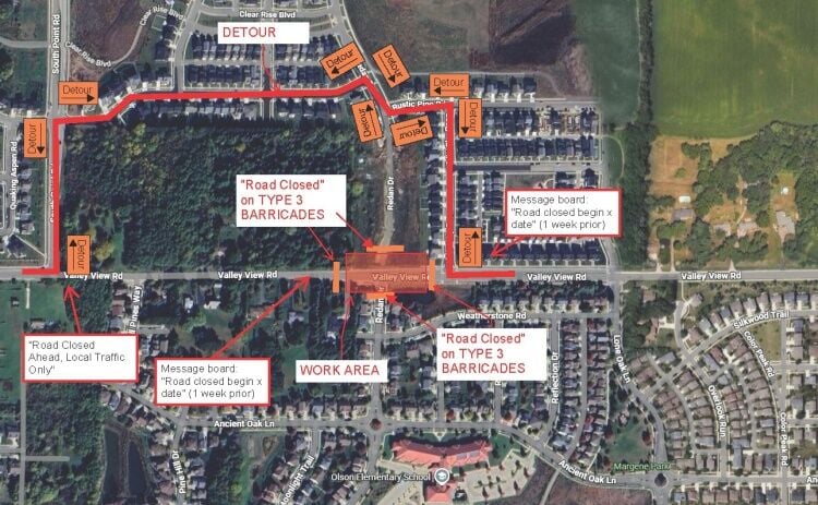 Section of Valley View Road in Madison to close next week for ...