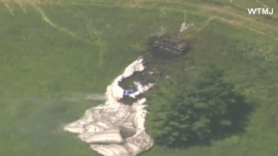 Witness: Fireballs erupted following blimp crash | Local News ...