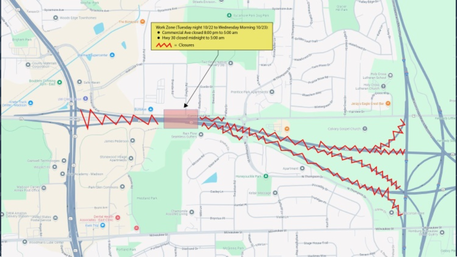 Detours planned for major road closures in Madison on Oct 22 and 23 ...