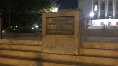 Protesters bring down Forward Statue outside Wisconsin State Capitol ...