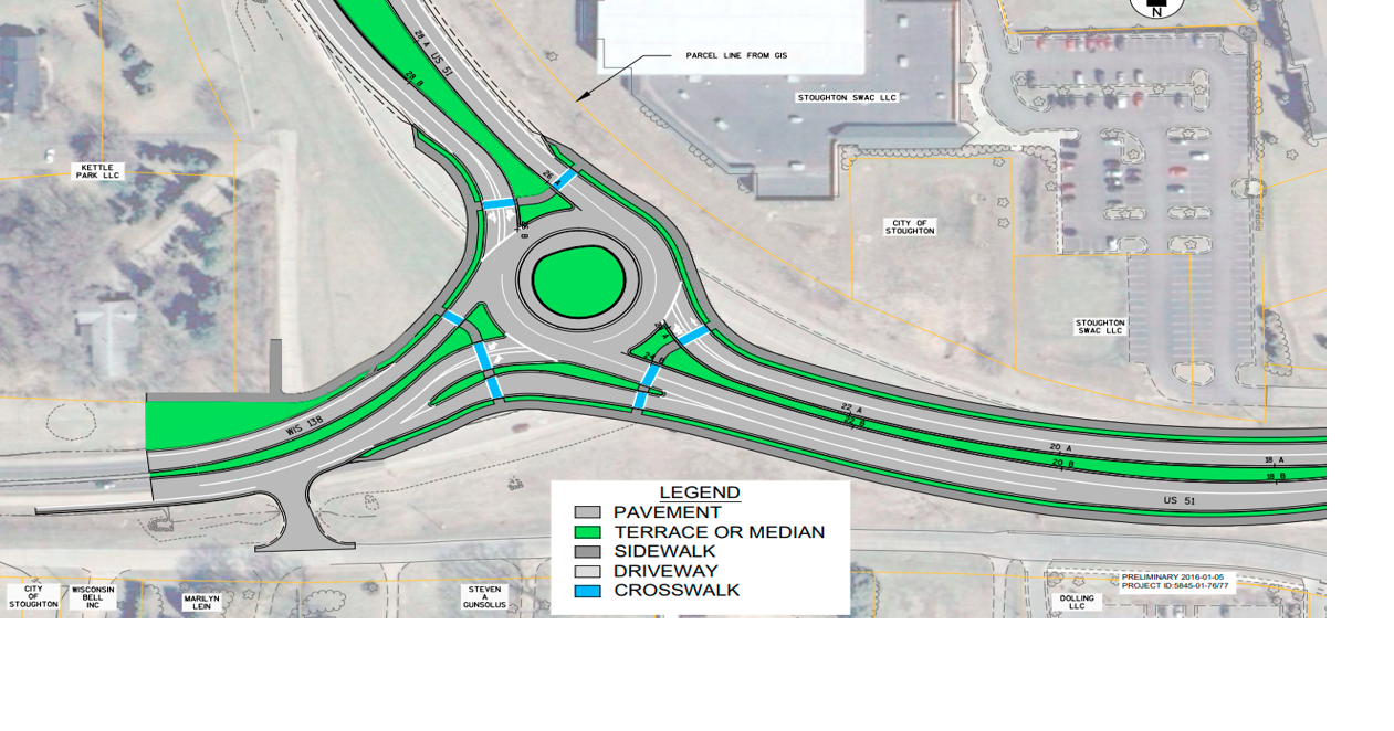 Construction starts next week on new roundabouts on US 51 in Stoughton ...