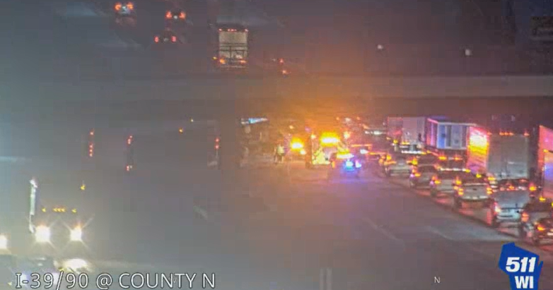 Semi rolls over, slowing traffic on I-39/90 southeast of Madison | News ...