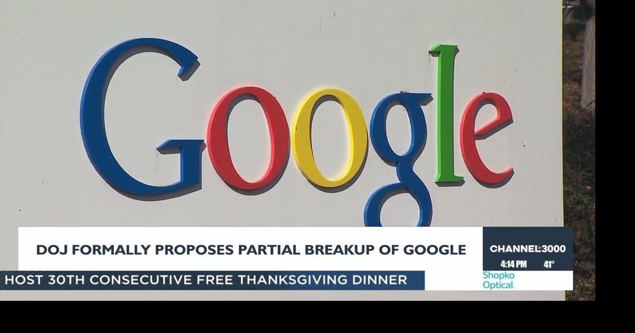 DOJ formally proposes partially breakup of Google | Video | channel3000.com
